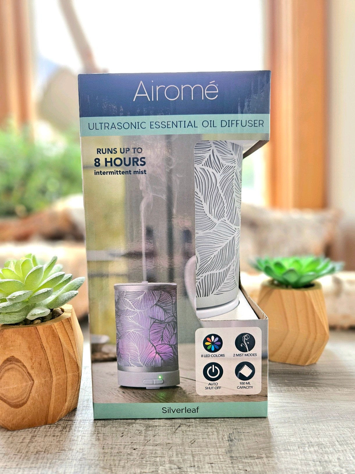 Silver Leaf Medium Ultra Sonic Diffuser | Kymora Kandles